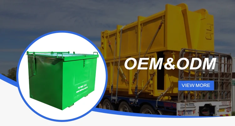 6cbm Truck Rubbish Recycling Bin Waste Management Steel Skip Gantry Bin ...