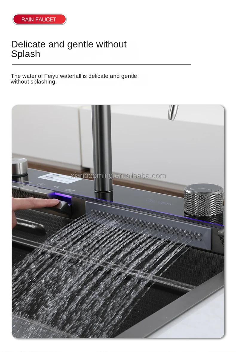 2023 Latest Smart Sink 304 Stainless Steel Digital Timer Kitchen Single ...