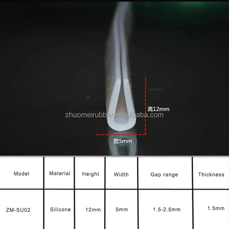 Silicone Rubber U Channel Seal Profile - Edge Protector