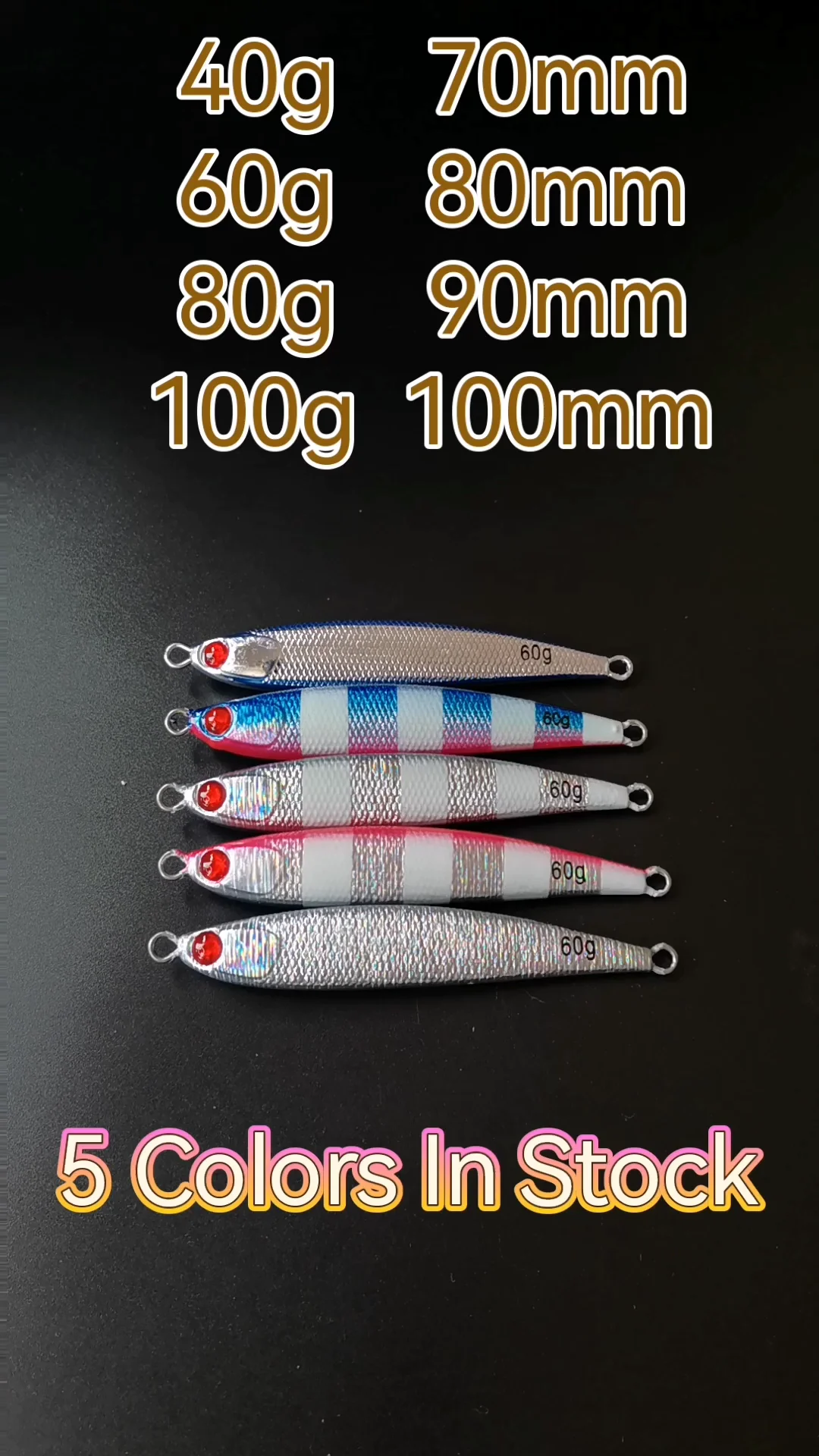 Uv Glow Bait Sinking Stick Lure Sardine Fish For Tuna Sailfish Speed Metal Jig 40g 60g 80g 100g ...