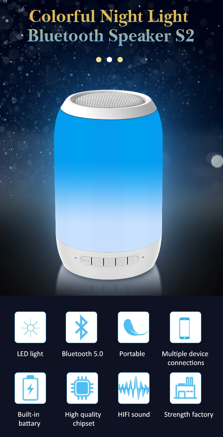 Glowing Rgb Light Bluetooth Speaker Super Bass Wireless Speaker ...