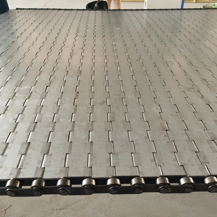 Heavy Load Metal Plate Conveyor Belt - Stainless Steel