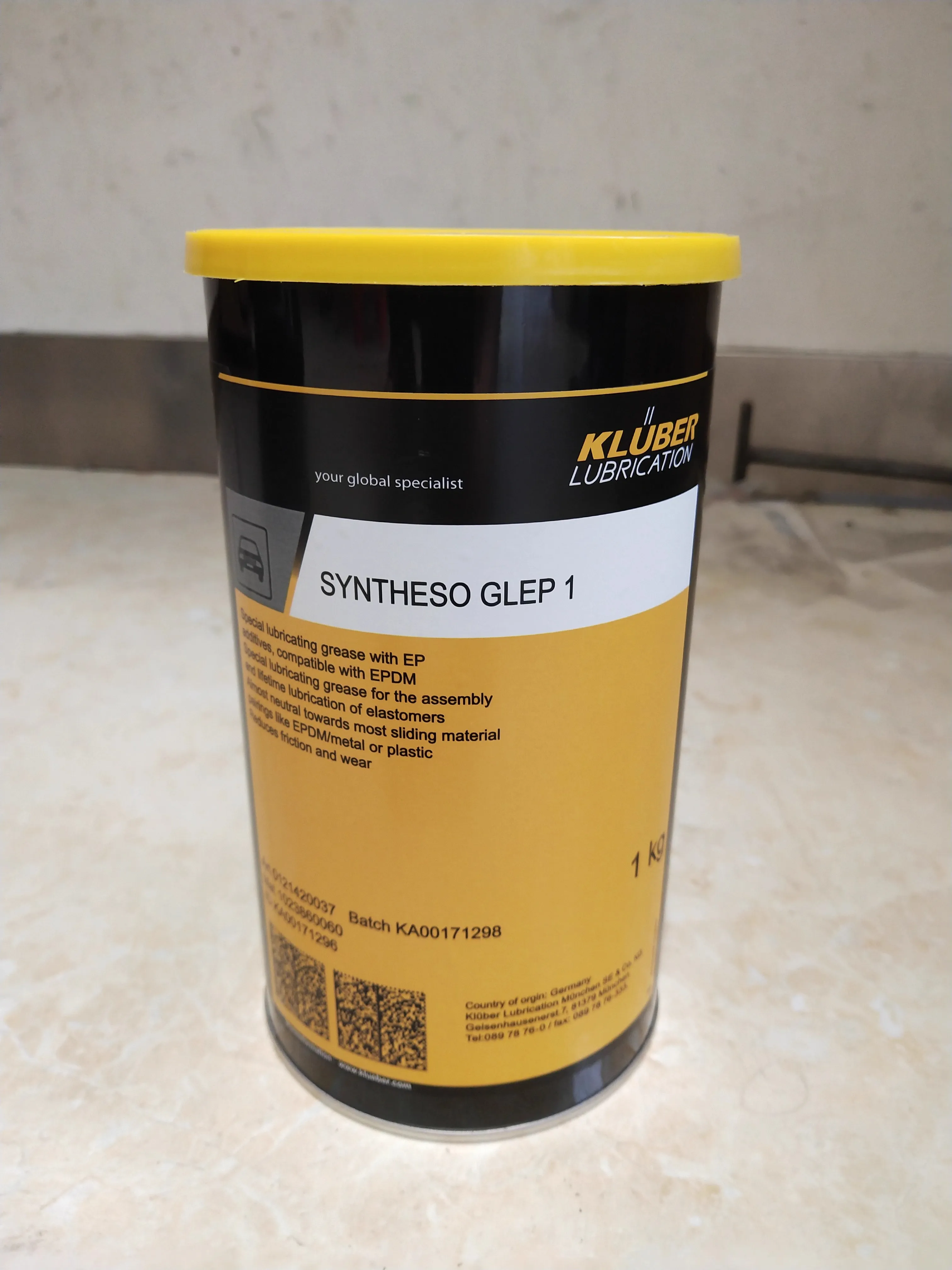 Kluber Syntheso Glep 1 Special Greases Containing Ep And Compatible ...