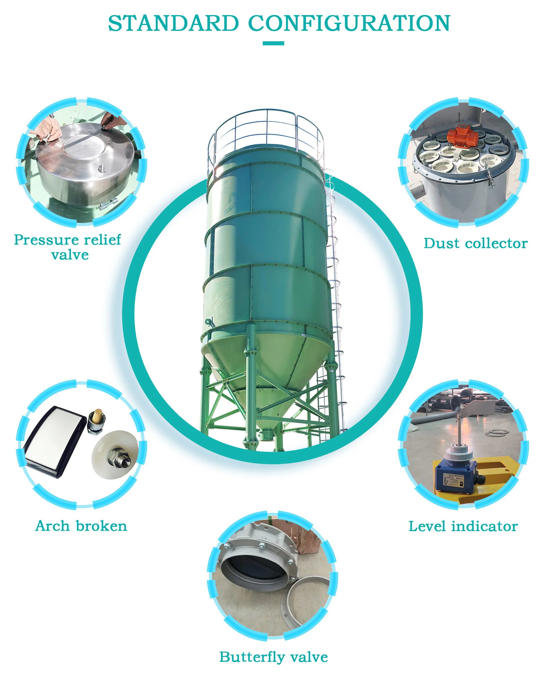 Bolted Type Cement Silo for Sale - 100 to 1000 Ton Capacity