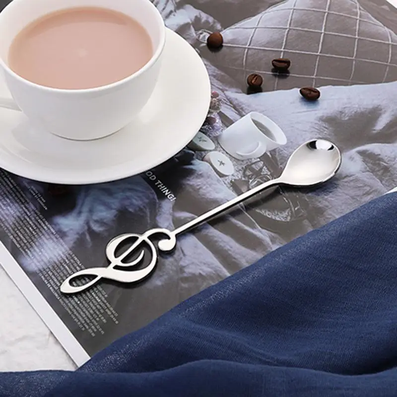 304 Stainless Steel Musical Notes Coffee Spoon Stirring Cup Spoon Music ...