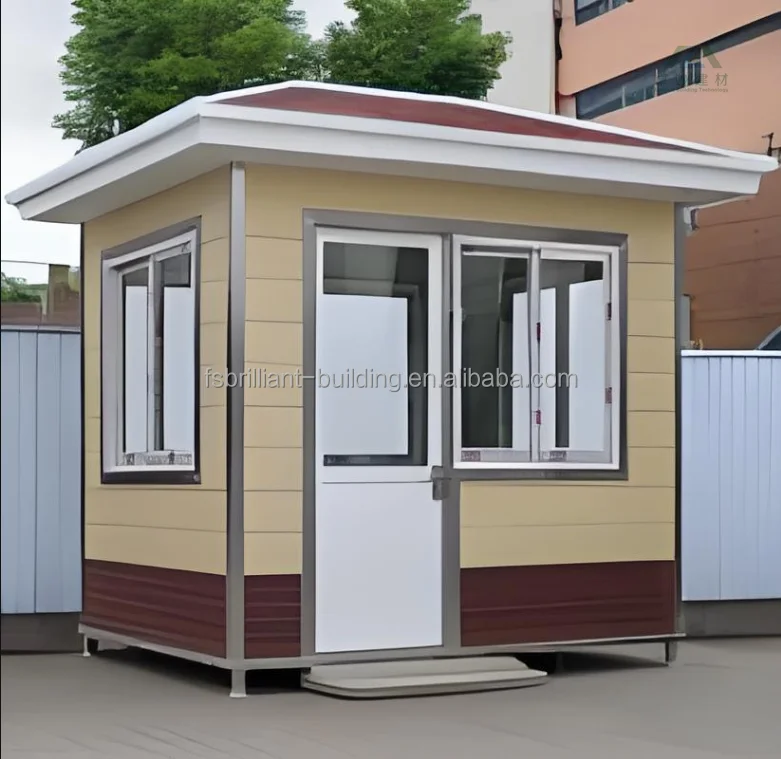 Prefab Office Shop Guard Steel Sandwich Panel Easy Installation Carved ...