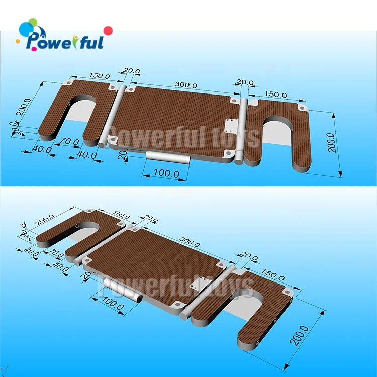 Teak Foam Inflatable Swimming Platform, Fishing Platform Inflatable ...