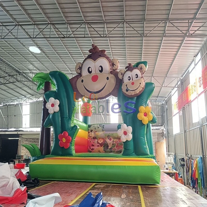 Monkey Animals Castle for Kids Customized Indoor Outdoor Pvc Inflatable ...