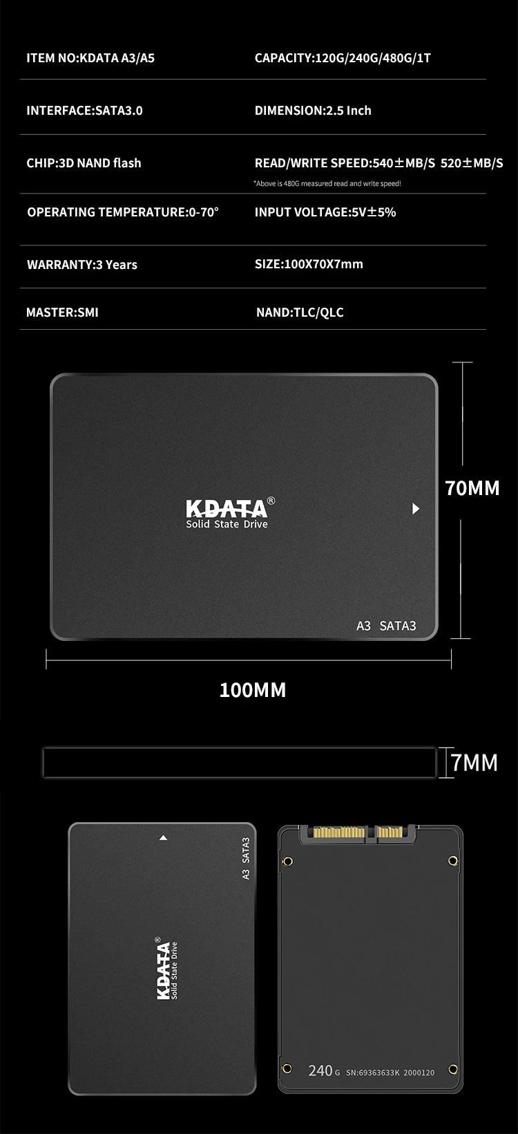 Kdata Solid State Hard Drives - Fast, Reliable Storage