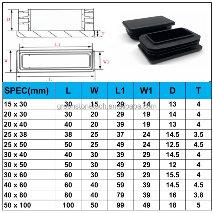 M6 M8 Square Threaded Tube Inserts - Durable Plastic Fittings