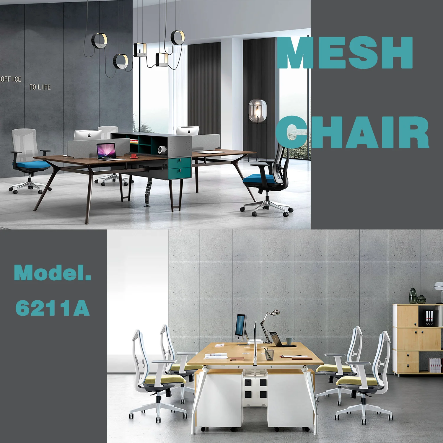 Ergonomic Plastic Computer Chair - High-Back Executive