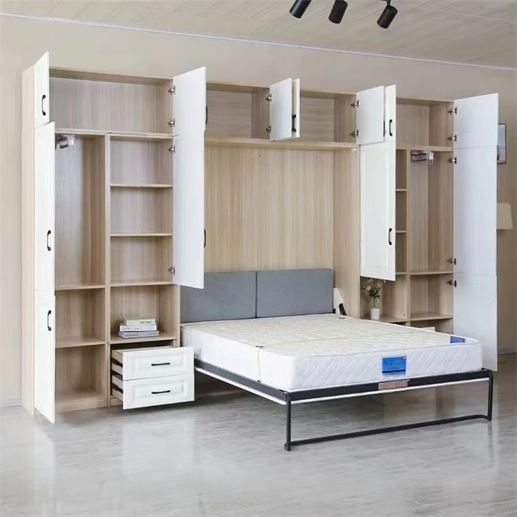 Home Furniture Wall Mounted Folding Bed Murphy Vertical Bed System With ...