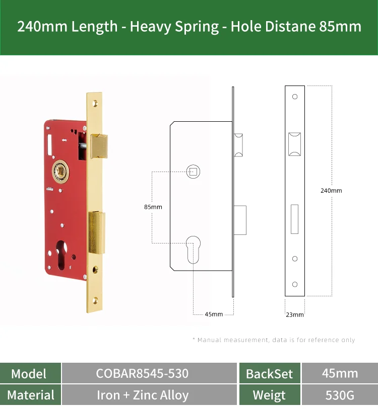 Full Complete Set of Mortised Falcon Heavy Duty Lock Body with Handle ...