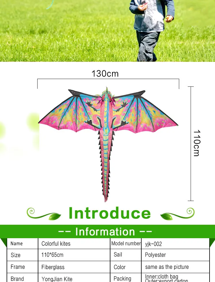 Wholesale Easy Flying Custom Printed Nylon 3D Dragon Kites