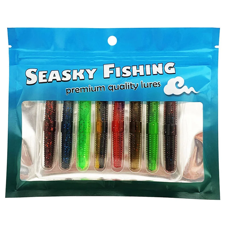 2024 New Floating TPR Material Stick Worm Glass Rattle Tube Inside Soft ...