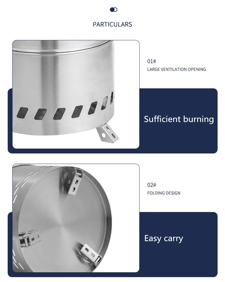 Mini Portable Wood Burning Stove - Perfect for Camping