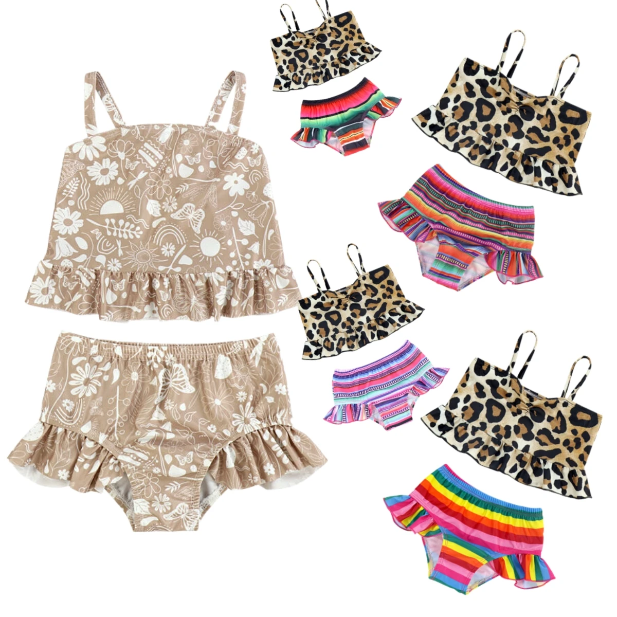 2023 New Fashion Girl Swimsuit Bikini High Quality Cute Girls Sling ...
