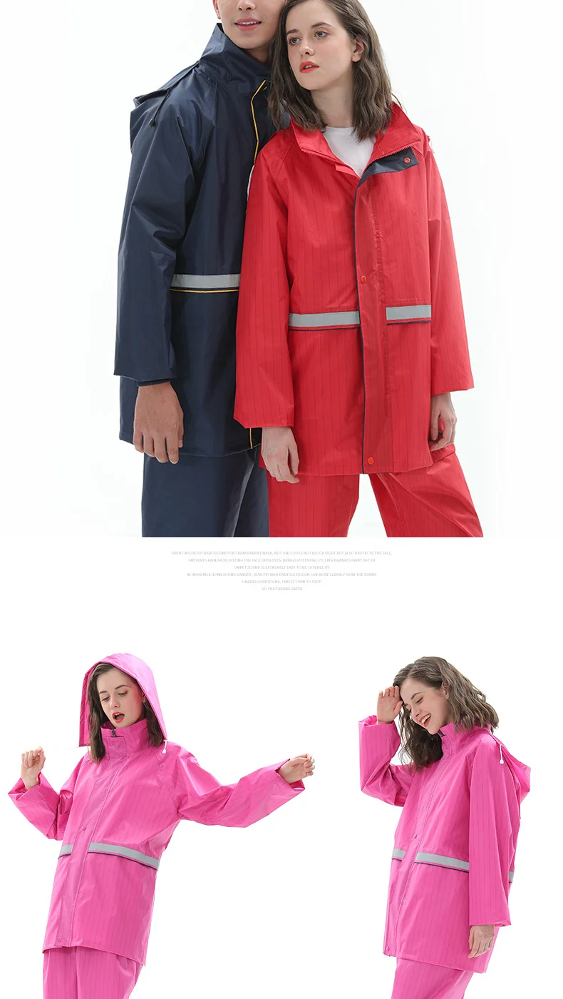 Rainfreem Factory Anti-Static Waterproof 190T Polyester Raincoat