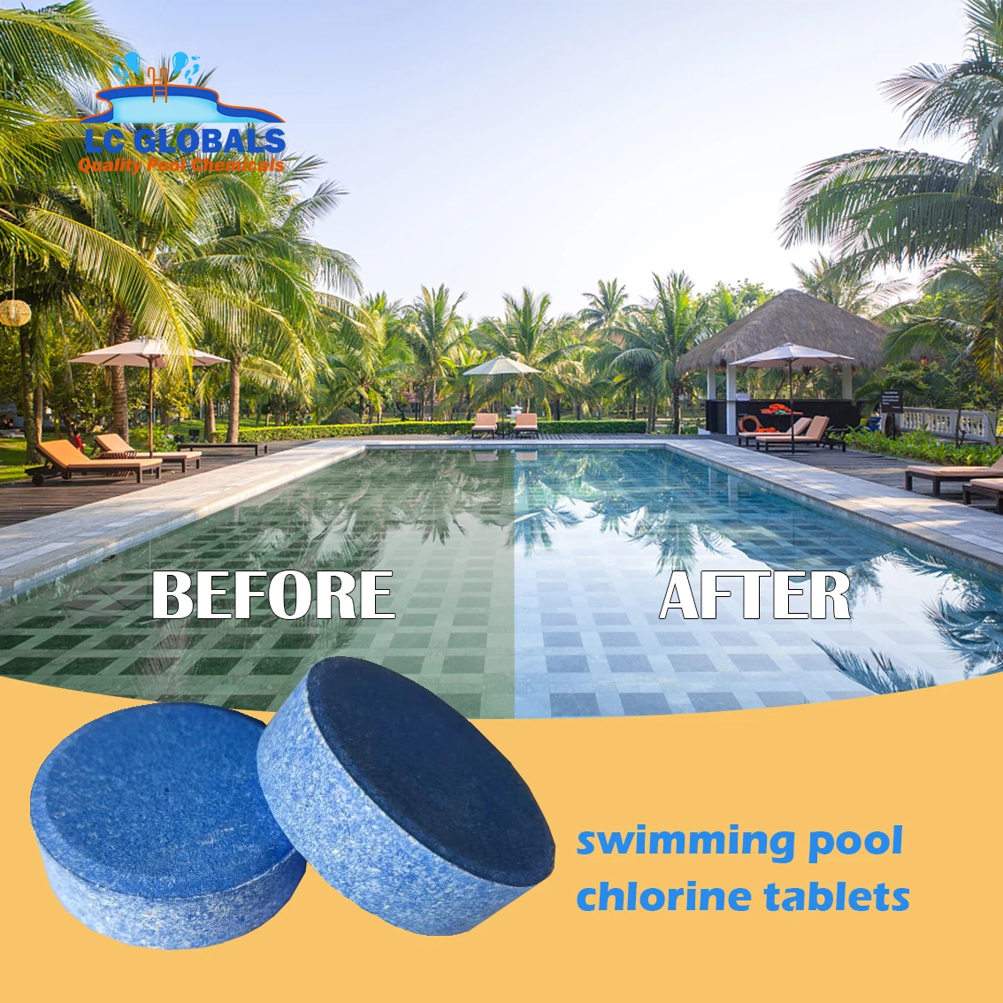 Individually Wrapped High Effective 90% Swimming Pool Cleaning Chemical ...