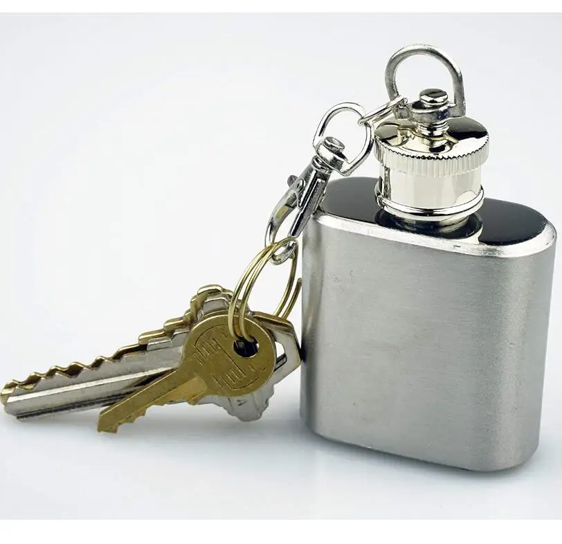 Portable 1oz Stainless Steel Alcohol Flagon,Keychain High Quality Mini ...