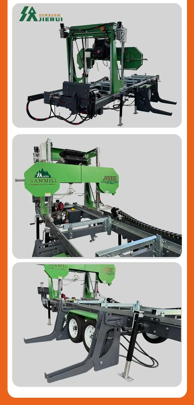 Compact Portable Sawmill with Hydraulic System for Wood Cutting