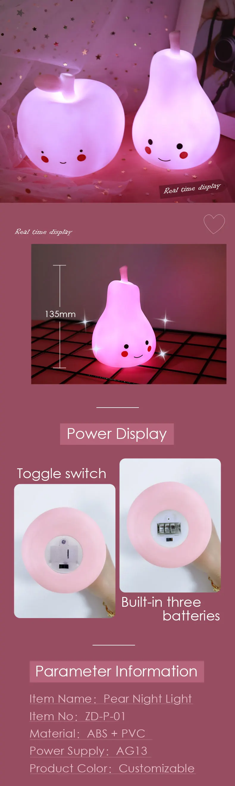Factory Led Bedside Traditional Vintage Night Light Baby Kids Toy Sleep ...
