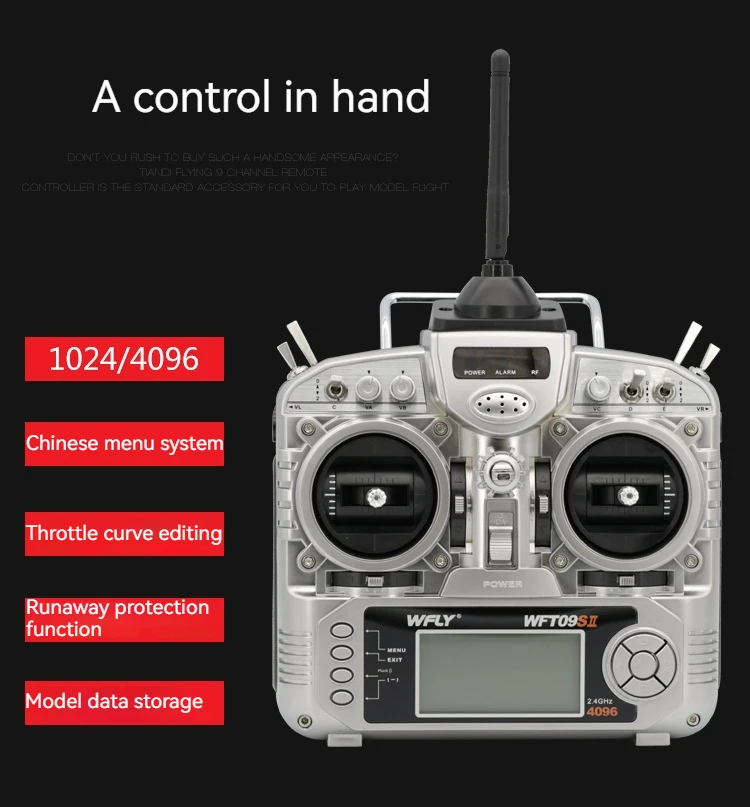 9-channel Remote Control Chinese Transmitter 1024 4096 2.4g Model ...