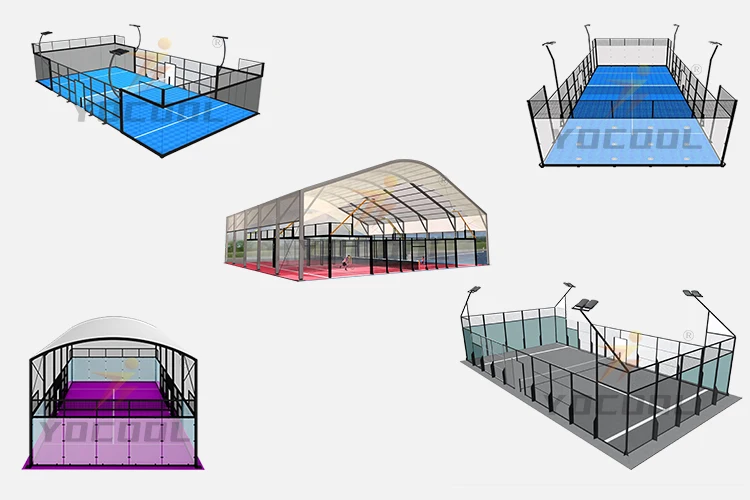 Outdoor Padel Tennis Court Panoramic Padel Court With Roof Cover Padel ...