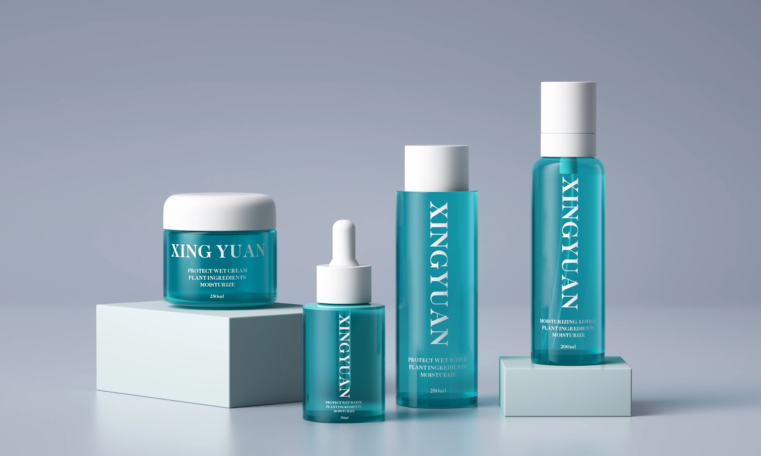 Recycled Cosmetic Bottles - Custom Skin Care Packaging