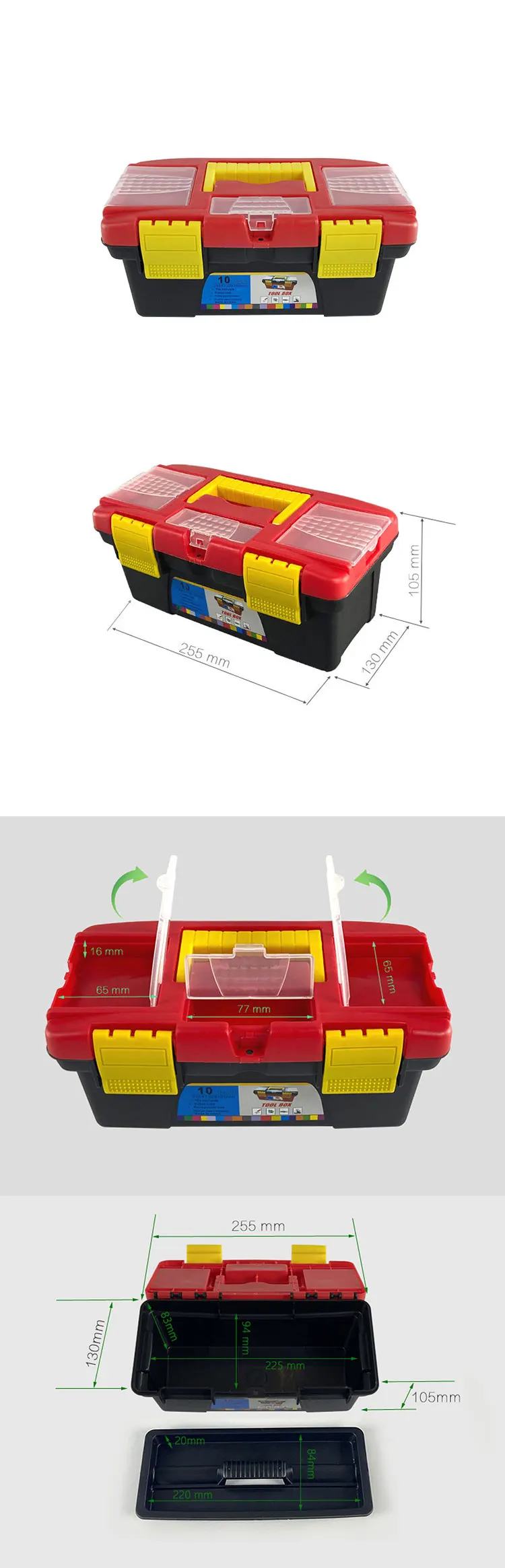 Plastic Tool Box - Durable Storage for Household Tools