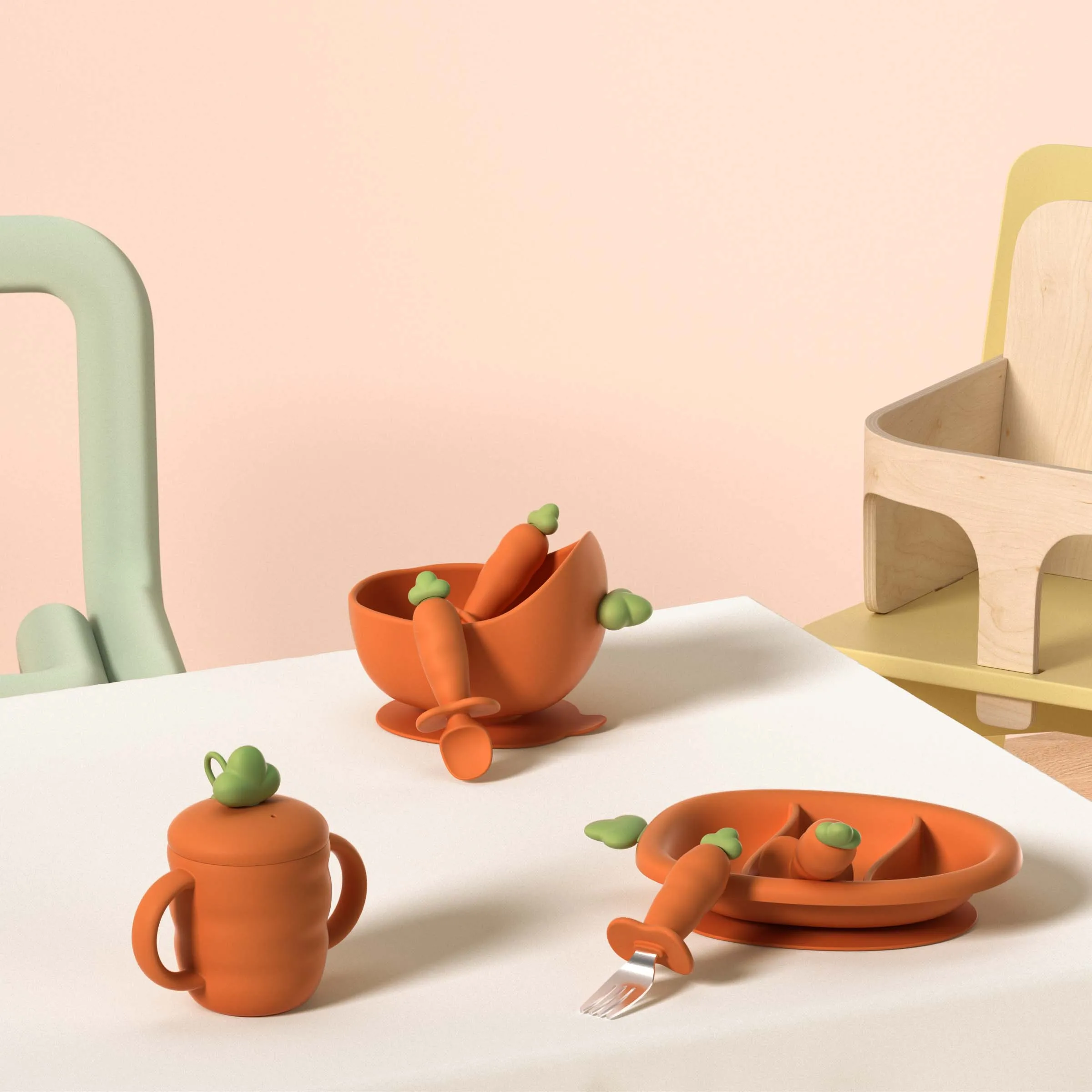 Delivery Fast Cute Carrot 100% Food Grade Silicone Anti Leak Sippy Cups ...