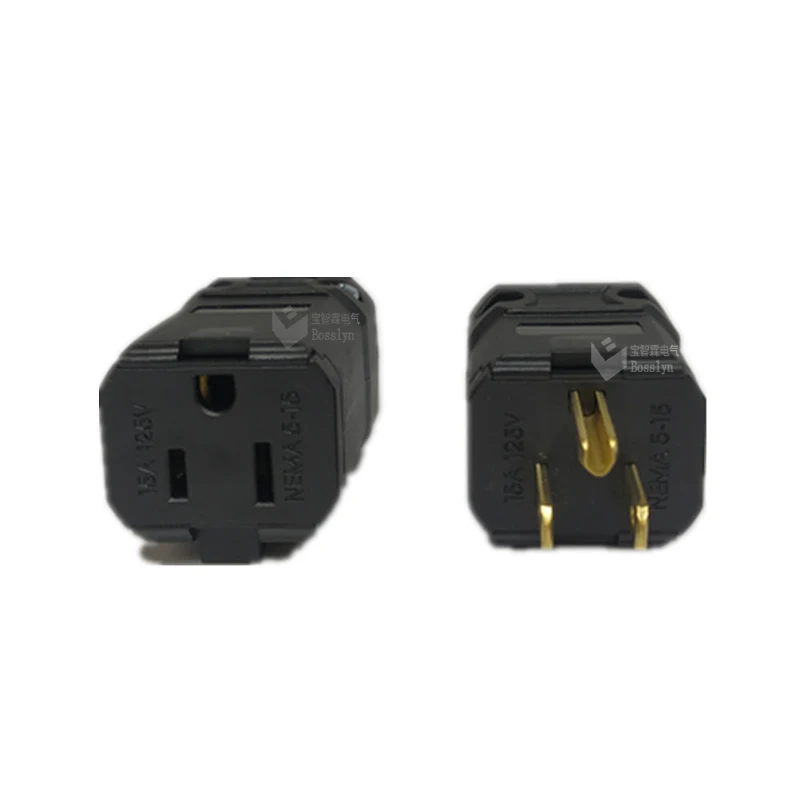 NEMA 5-15P Type B Plug - Rewireable USA 15A 125V Power Plug