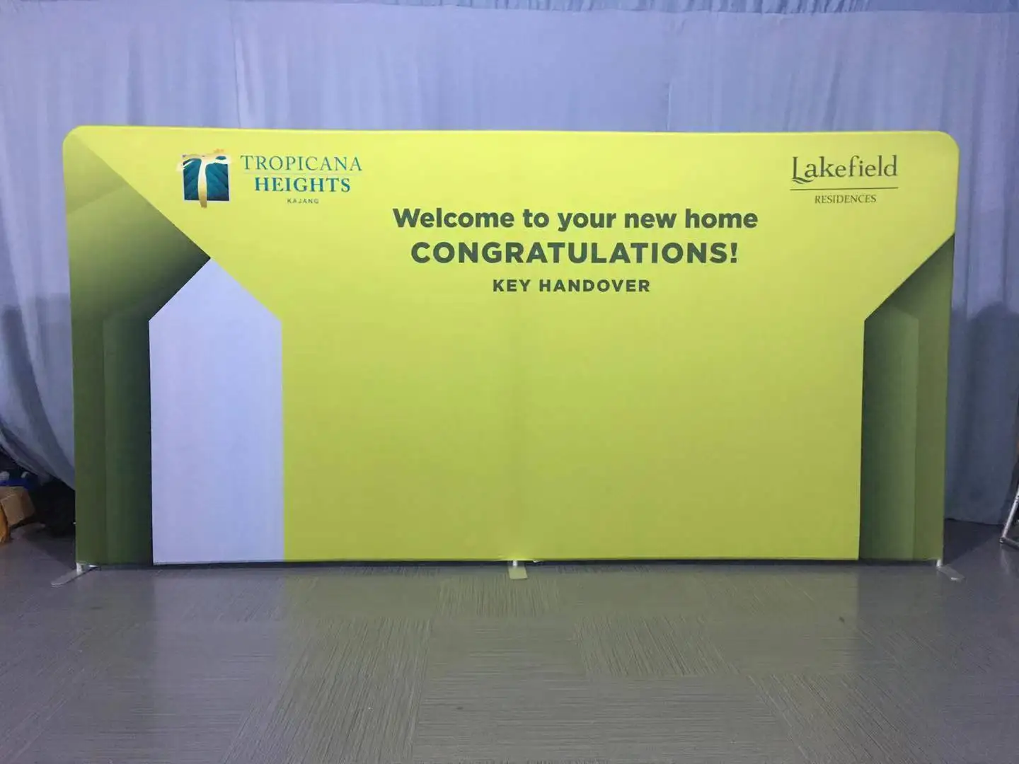 8ft Portable Fabric Backdrops Stands Custom Made for Events