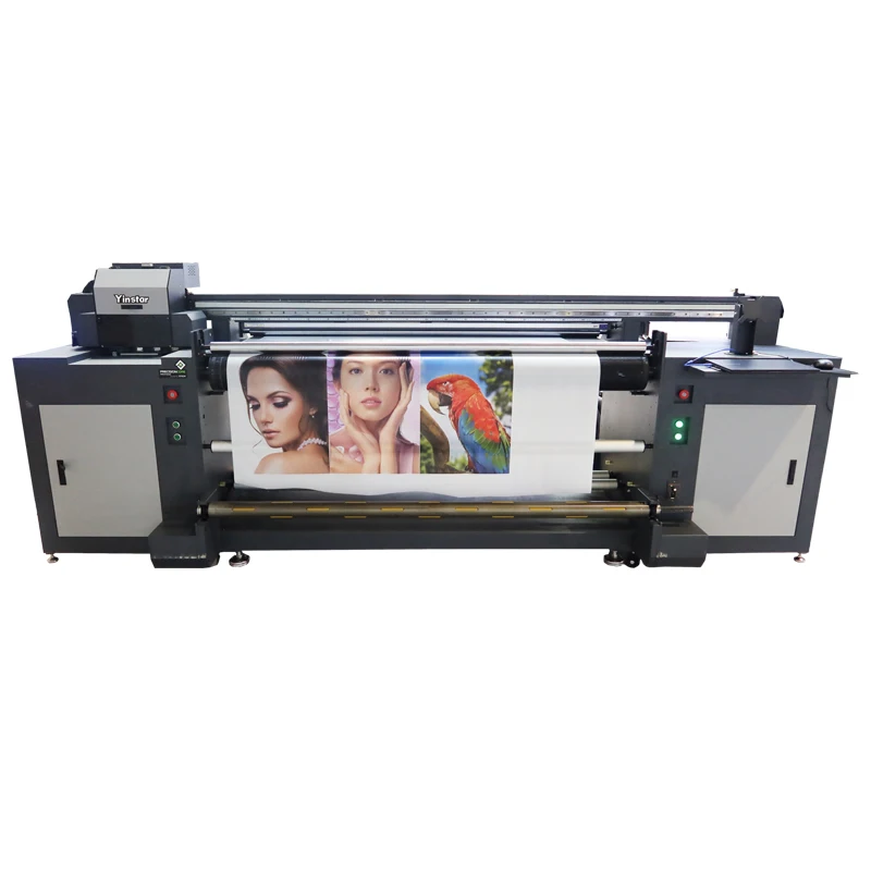 1.8m Wide Digital Uv Inkjet Hybrid Printer With Roll To Roll And ...