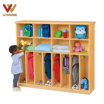 Kindergarten Clothes Cubbies & Lockers Cabinet Classroom Nursery ...