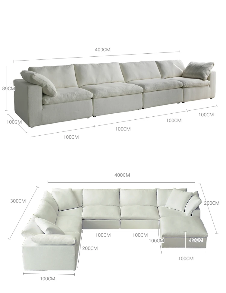 Couch Sectional Living Room Sofa Set - Duck Feather Sofas