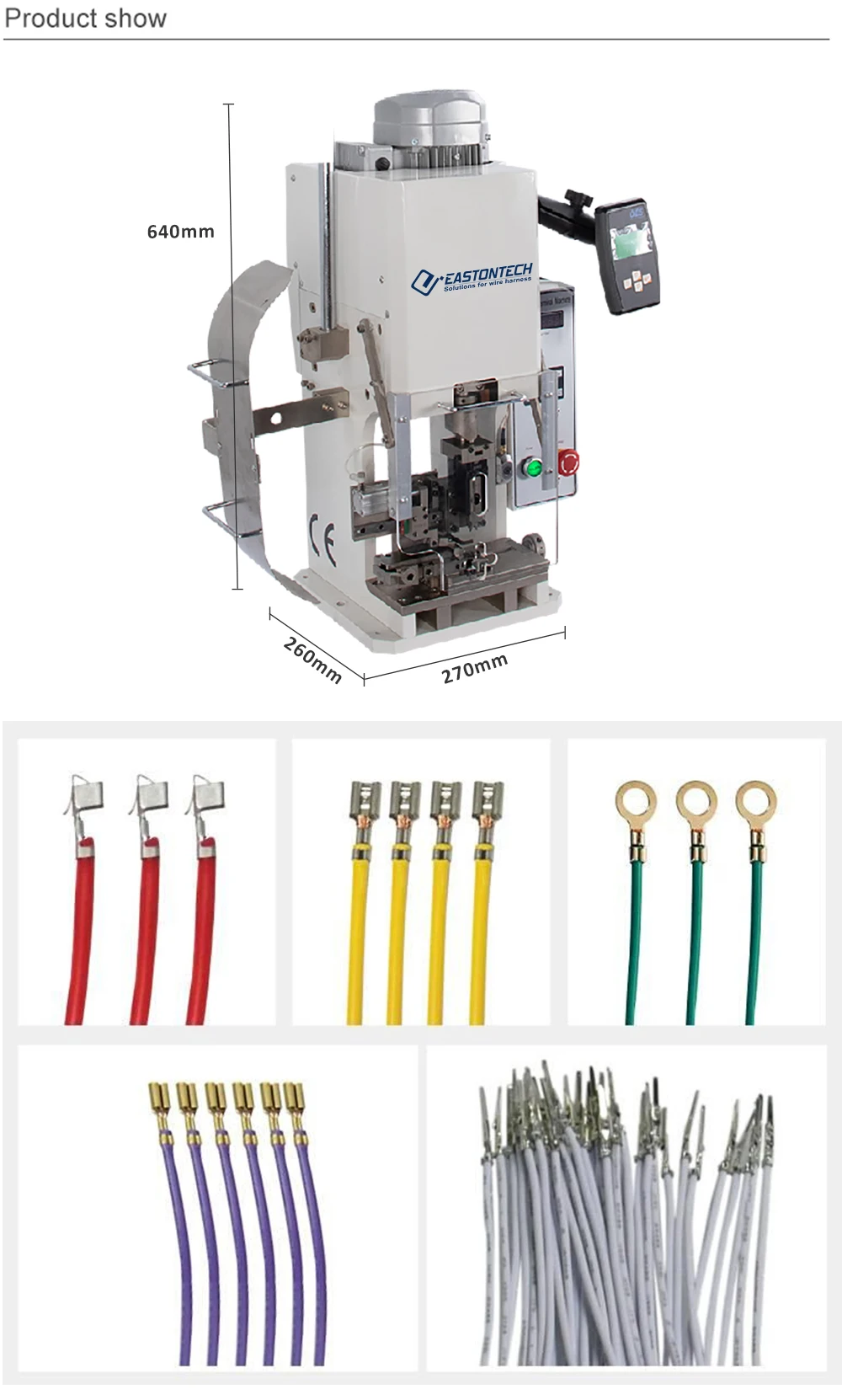 EW-5075 EU 응용 프로그램 호환 와이어 압착 기계 사용자 정의 완전 자동 케일 및 와이어 JST Molex 터미널 압착 기계| Alibaba.com