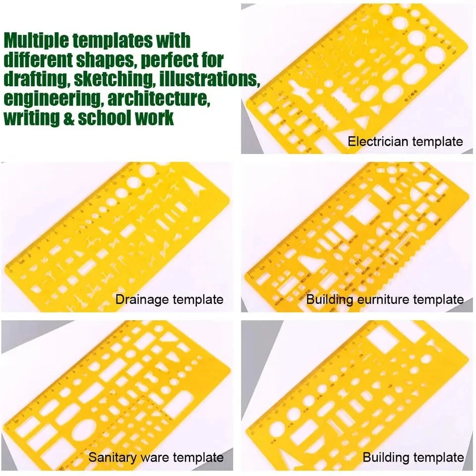 New Design Drawing Template Ruler Student Geometric Function Ruler ...