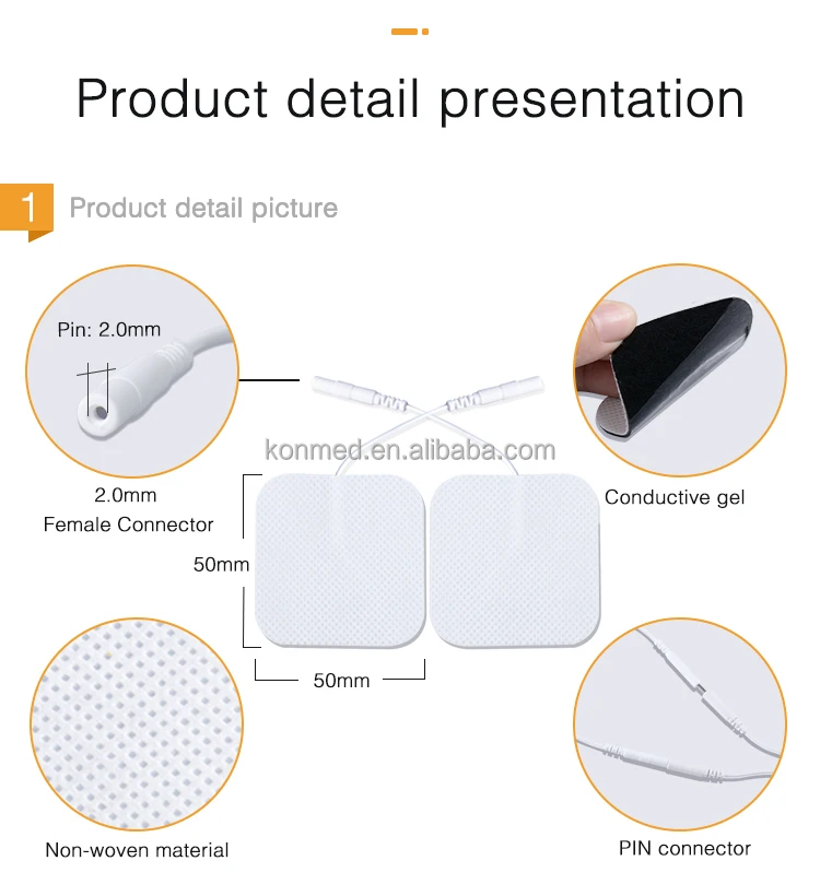 CE ISO13485 Approved TENS/EMS Electrode Pads by Konmed