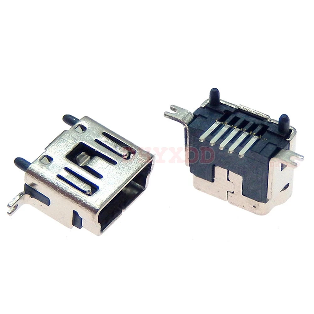 Conector Mini Usb Tipo B Hembra 5 Pin Dip Vertical Leg Pcb,Conector De ...