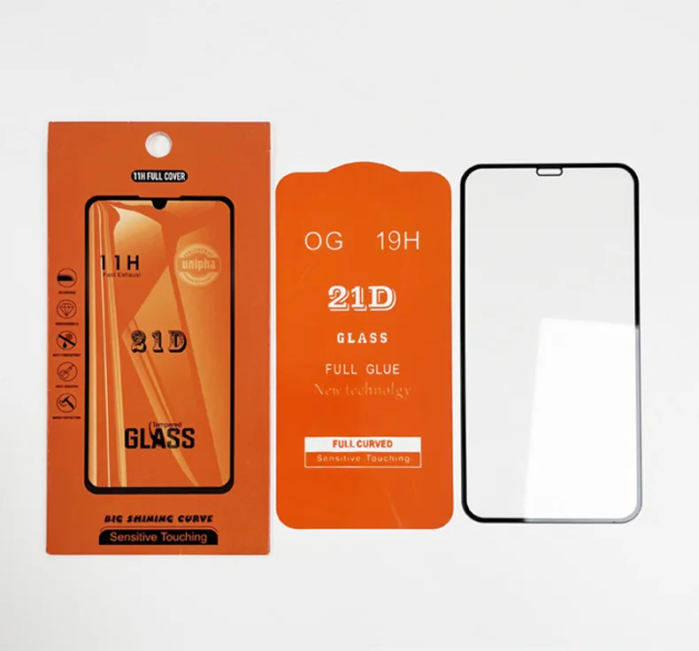 Silk Printing Full Glue 6d 9d Tempered Glass 21d 9d Screen Protector ...