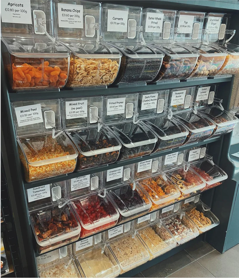 ECOBOX Grain Nuts Container With Scoop Storage Scoop Bin Clear Bulk ...