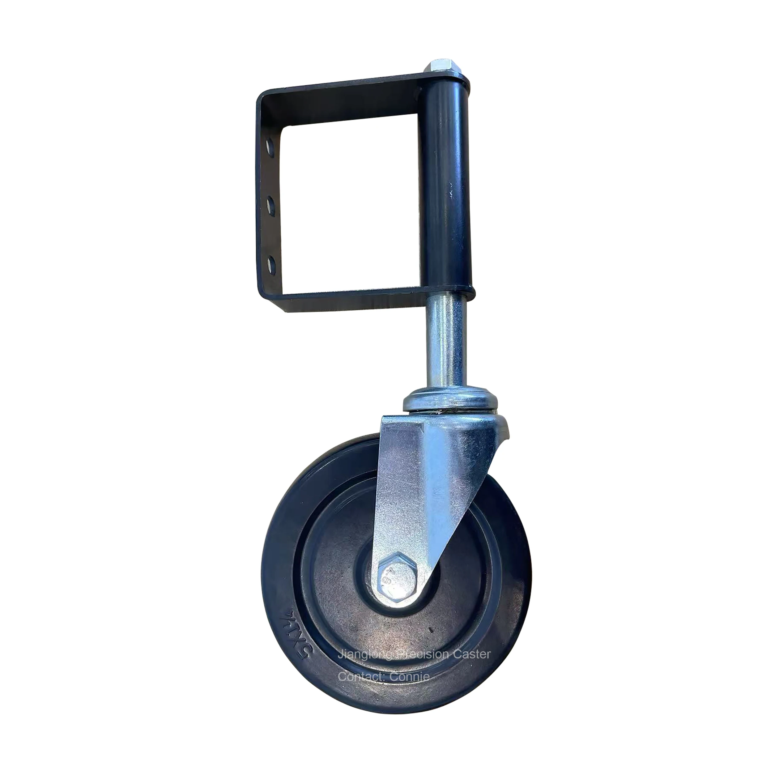 80kgs 4 Inch100mm Hard Rubber Spring Loaded Door Caster Rotating 100mm ...