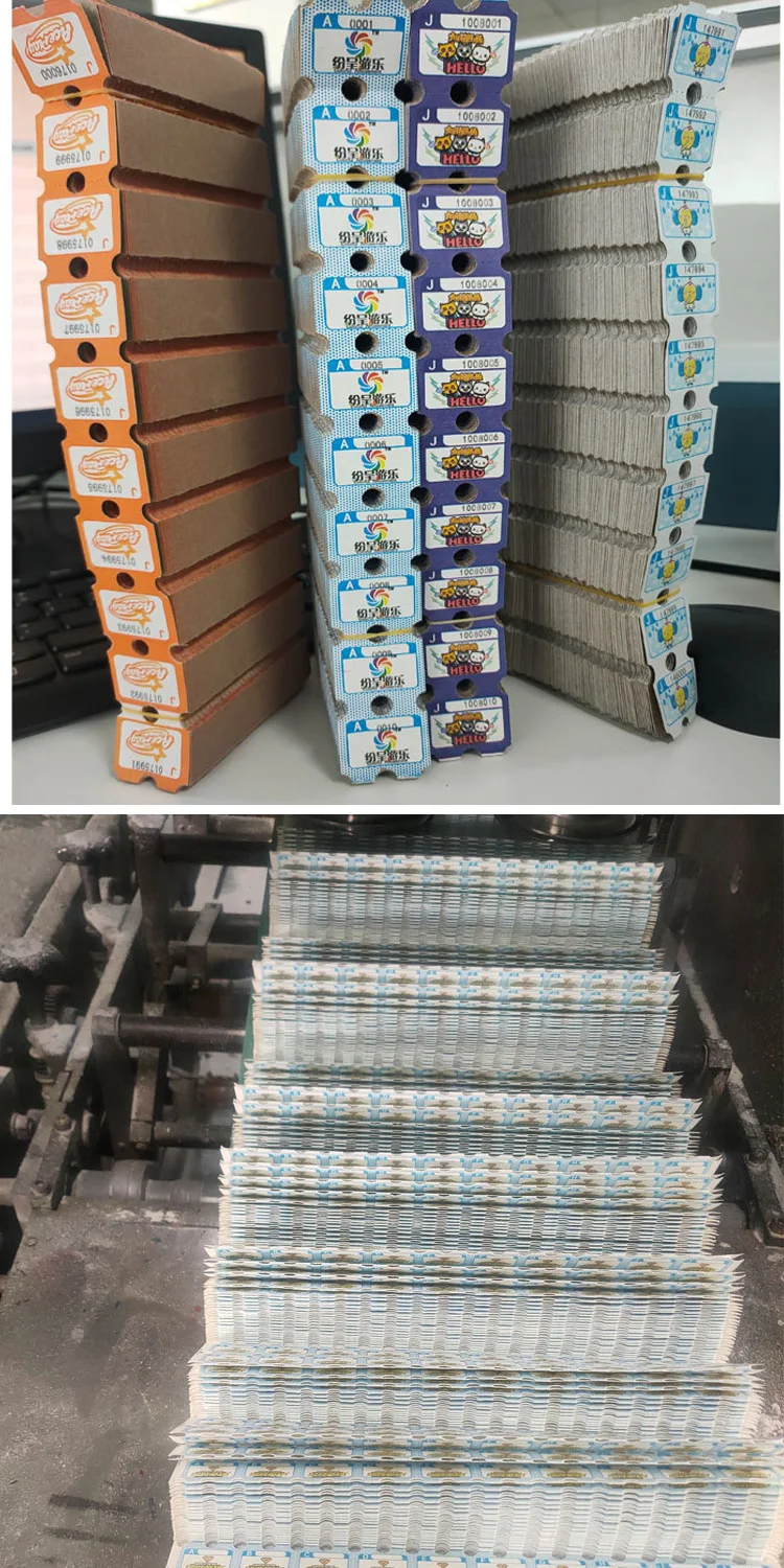 Custom Ticket Arcade Machine Redemption Tickets Printed Paper Lottery ...