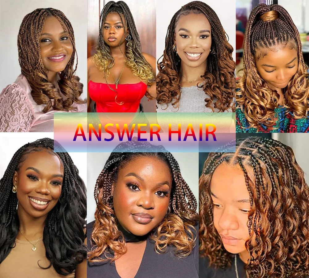 Full Head Short Curly Braiding Hair Extension - Synthetic