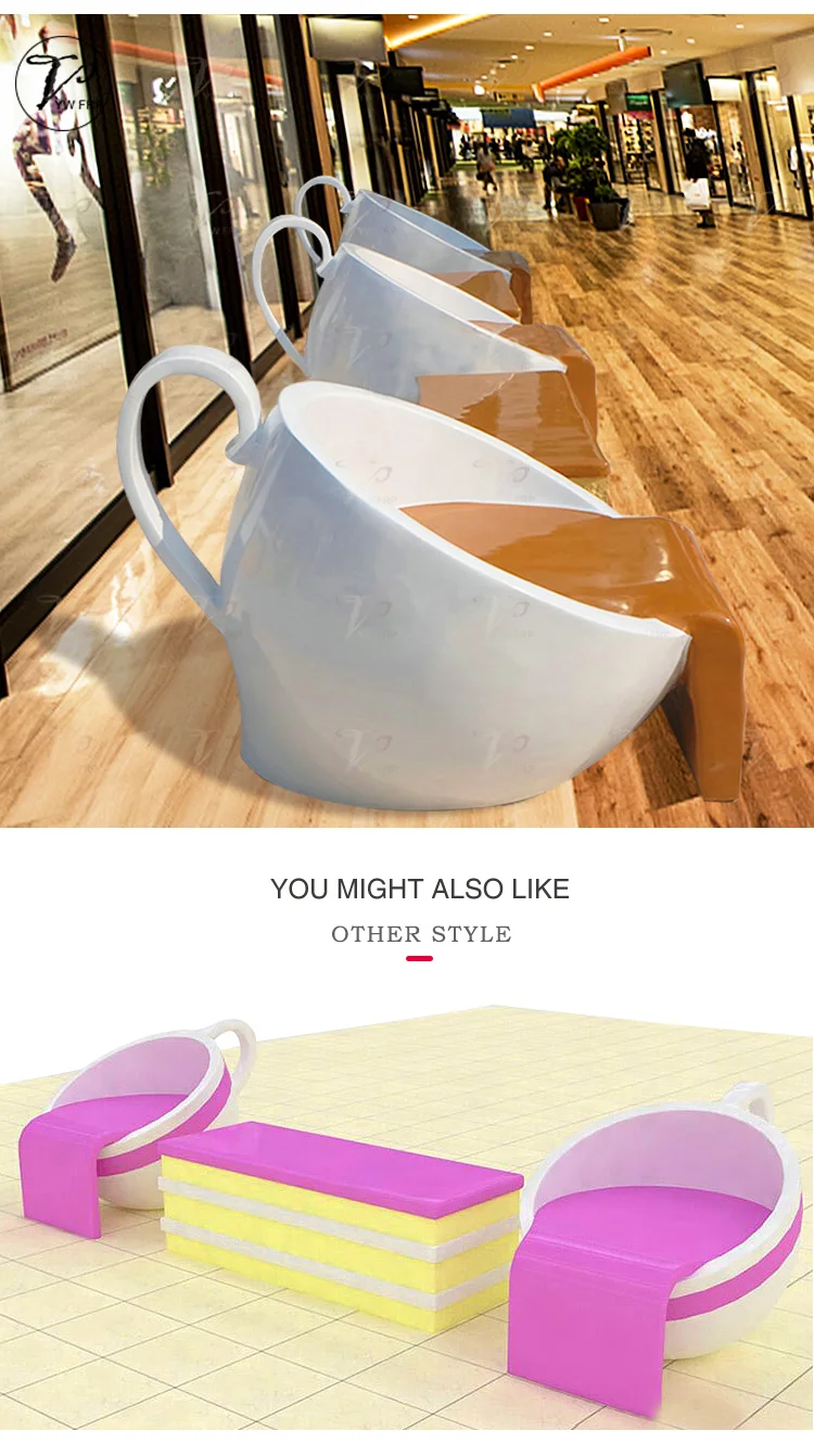 Commercial Fiberglass Coffee Cake Table and Chair Sets Restaurant ...