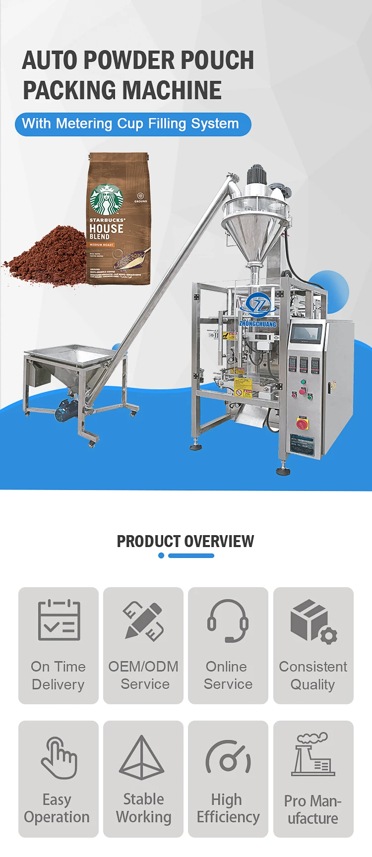 1KG Spice Wheat Flour Coffee Chili Milk Powder Packaging Automatic ...