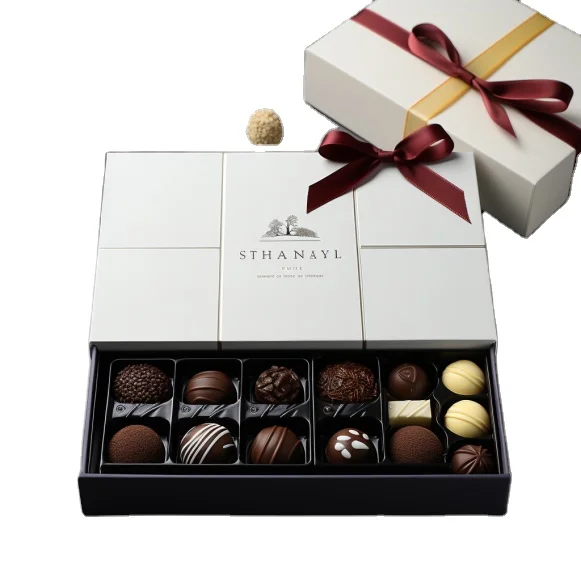 Hot customizable logo chocolates packaging boxes pull slide drawer ...