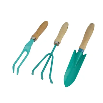 Two Teeth Three Teeth Wooden Handle Root Extractor Garden Hand Soil ...