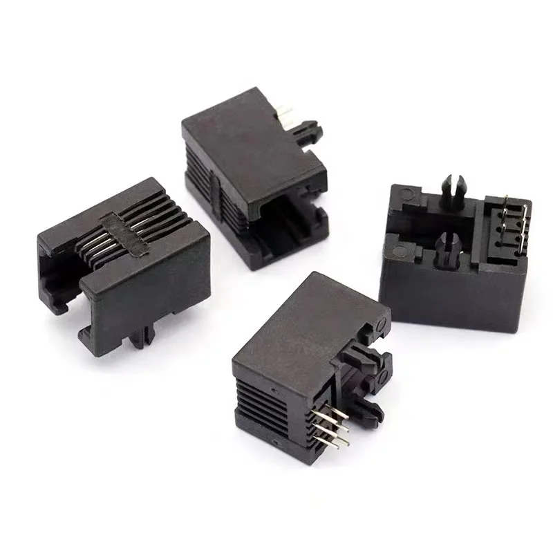 Rj11 Socket 95001-6p6c Female Rj12 Phone Socket 90 Degree 6-core ...